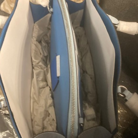 Coach | Bags | Coach Silverpowder Blue Tatum Carryall | Poshmark
